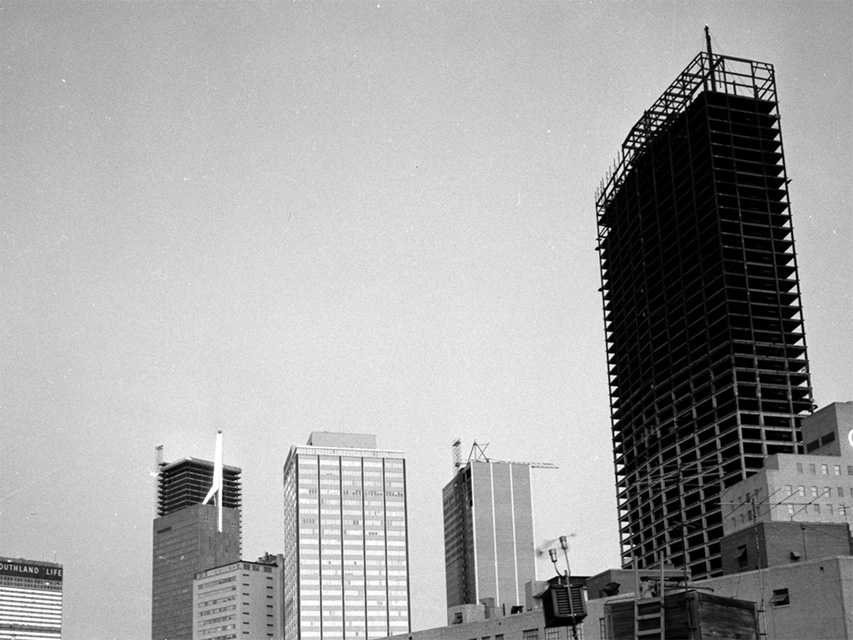 Downtown Dallas skyline photos from the 1960's